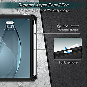 Fintie Magnetic Case for iPad Mini 7 (A17 Pro) 2024 / iPad Mini 6 2021 - Multiple Angle Shockproof Rugged Stand Case, Soft TPU Back Cover for iPad Mini 7th/6th Generation 8.3 Inch, Black
