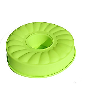 X-Haibei Round Tube Savarin Cake Pan Ice Cream Gelatin Bread Baking Silicone Mold 9.5inch