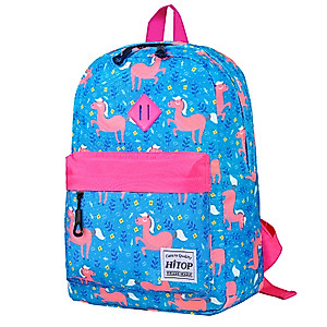 HITOP Kids Girls Backpack Lightweight for School Cute Preschool Backpack for Toddler