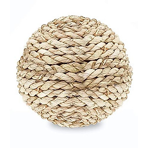 SunGrow Cat Sisal Rope Scratcher Ball & Ferret, Rabbit Anti Chew Shoe, Stop Chewing & Scratching Furniture, Teething for Guinea Pigs, Chinchillas, Pocket Pets, 1 Pack