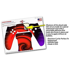 WraptorSkinz Skin Wrap compatible with Sony PS5 DualSense Controller Alecias Swirl 01 Red (CONTROLLER NOT INCLUDED)