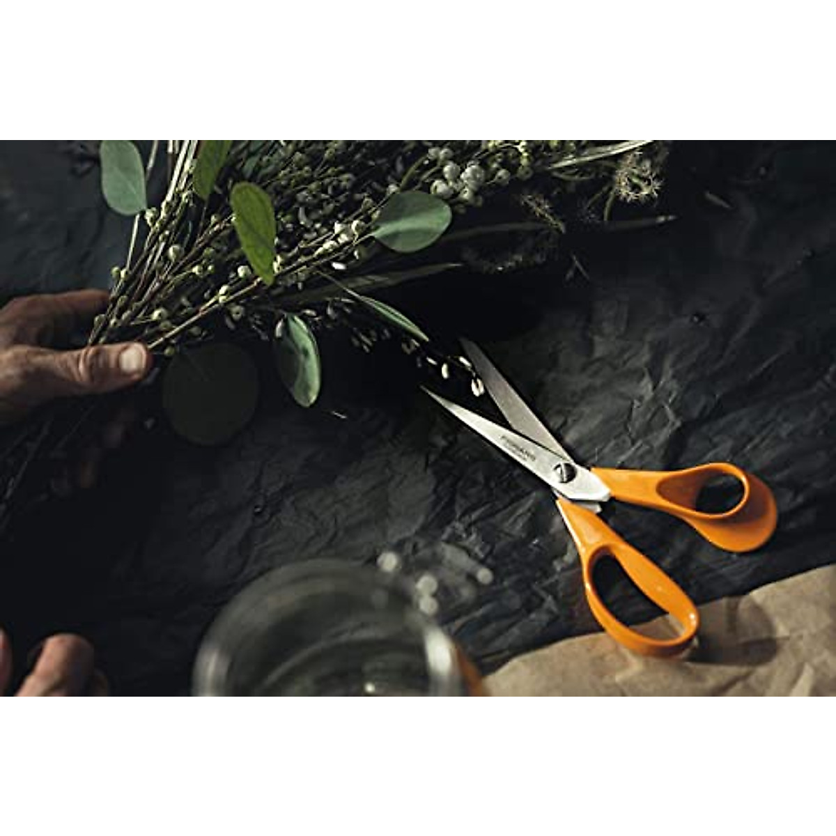 Fiskars 1000815 General Purpose Scissors, Total Length: 21 cm, Quality Steel/Synthetic Material, Classic, one, Orange