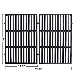 GasSaf 15.3 inch Flavorizer Bars and 17.5 inch Grill Grates Replacement for Weber 7636 7638, Spirit 300 Series E310 E320 E330 S310 S320 S330 Gas Grills with Front Control Knob (2013-2017)