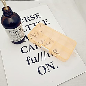 Plastic Jewelry Organizer Box Organizer Box Storage Container with Adjustable Divider Removable 10 Grids (Orange)