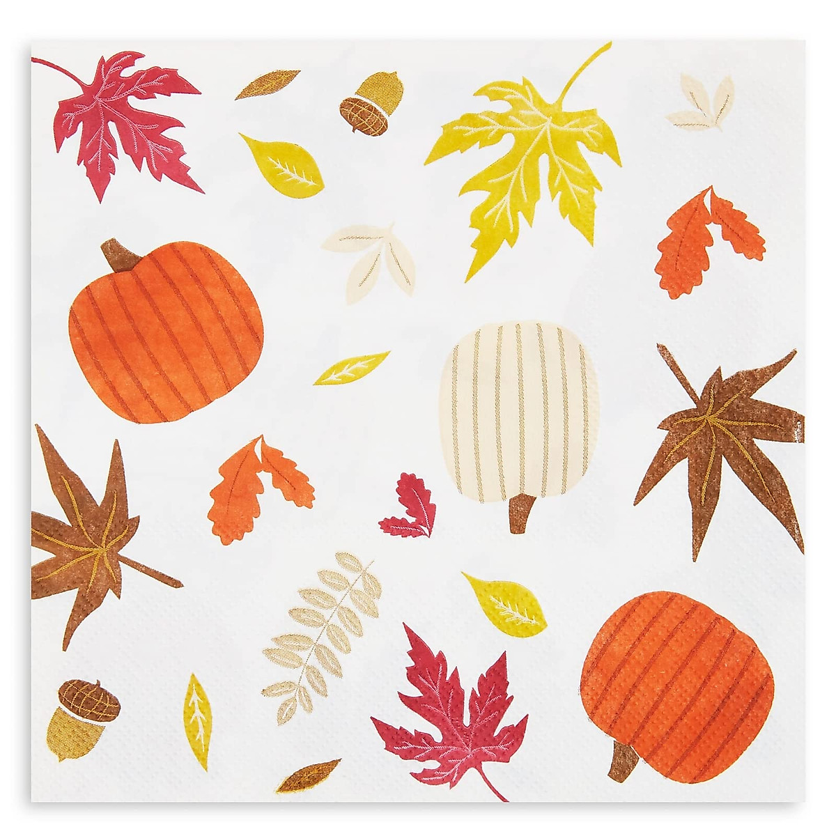 Juvale Autumn Paper Plates and Napkins, Cups, Cutlery for Thanksgiving, Fall Party Supplies (Serves 24, 144 Pieces)