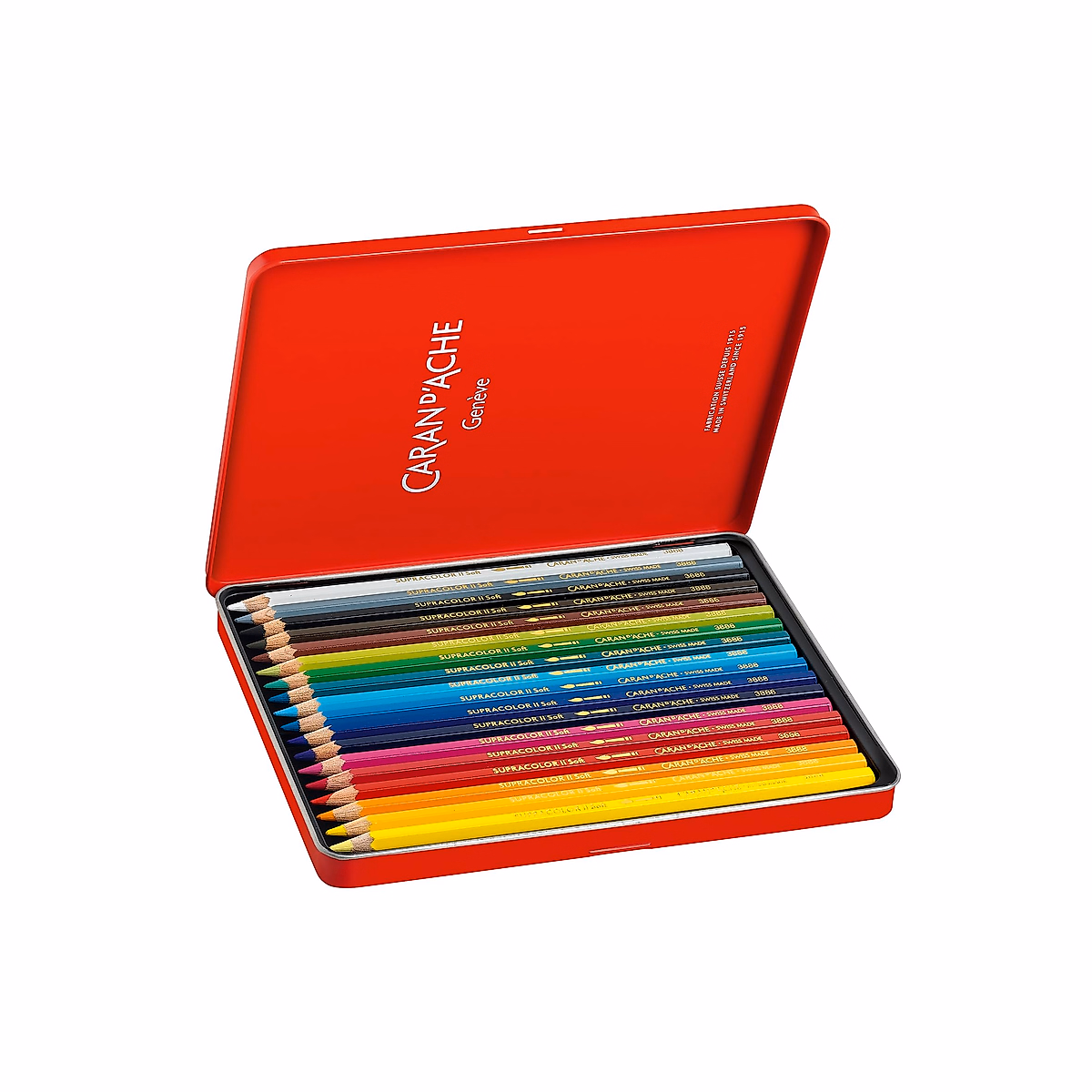 CREATIVE ART MATERIALS Caran D'ache Supracolor Metal Box Set Of 18 (3888.318)
