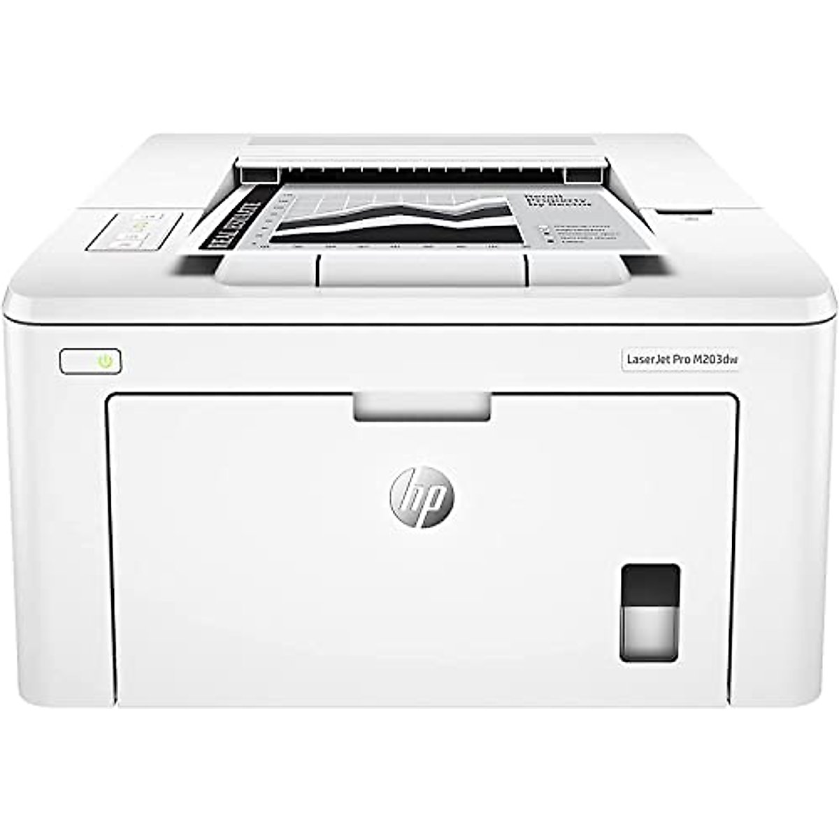 HP Laserjet Pro M203dw Wireless Laser Printer, Duplex Printing, 30ppm, 1200x1200 dpi, LED Button, Mobile Printing, Compatible with Alexa (G3Q47A), Wi-Fi & Ethernet, W/Silmarils USB 2.0 Printer Cable