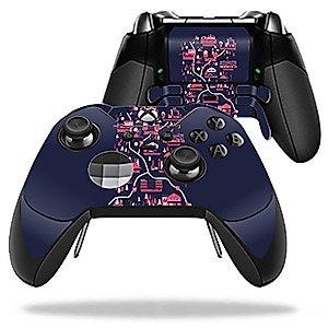 MightySkins Skin Compatible with Microsoft Xbox One Elite Controller - Zombie Apocalypse Map | Protective, Durable, and Unique Vinyl wrap Cover | Easy to Apply, Remove | Made in The USA