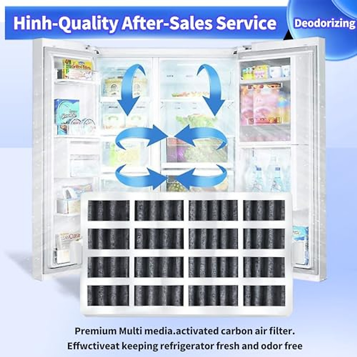 6Pack Air Filter Compatible with Whirlpool W10311524 AIR1 Refrigerator Air Filter