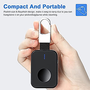 Portable Wireless Charger for Apple Watch 8/7/6/5/4/3/2/1/SE, 1000mAh Magnetic Keychain Power Bank Watch Charger Travel with 4 LED Indicators Compatible for All Apple iWatch Series