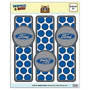 Ford Motor Company Blue Oval Logo Set of 3 Glossy Laminated Bookmarks