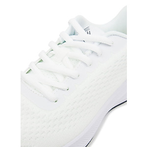 RBX Unisex Adult Athletic Shoe, Lightweight Breathable Knit Mesh Quick Drying Running Shoe, Cushioned Footbed Performance Training Sneaker Unisex Gym Shoe for Men, Women Cool White W6.5 / M5