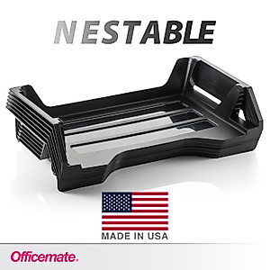 Officemate Recycled Desk Tray, Side Load, 15 1/8 x 8 7/8 x 15, Letter/A4, 6/PK (26212)