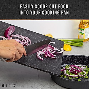 BINO Cutting Board - 3-Piece Chopping Boards | BPA-Free Plastic, Durable, Multipurpose, Dual-Sided, Dishwasher Safe, Easy to Clean | Charcuterie Accessories | Home & Kitchen Utensils