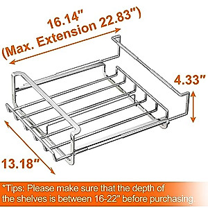Soda Can Storage for Refrigerator, Hanging Soda Can Organizer Stainless Steel Soda Can Holder for Refrigerator Soda Can Dispenser for Fridge Can Drinks Rack Container with Adjustable Rail Design