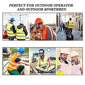 10 Pack Mount Marter safety vest reflective running vest for men and women, 360° super bright, High visibility & Long distance, Orange safety reflective vest for traffic, construction and outdoor work