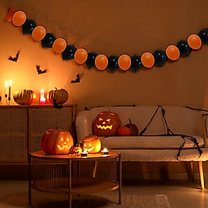 60pcs 12 Inch Orange and Black Latex Balloons, Halloween Balloons Set, Decoration for Halloween Celebration, Trick or Treat Party, Spooky Ghost Party, Graduation, Birthday and Bar