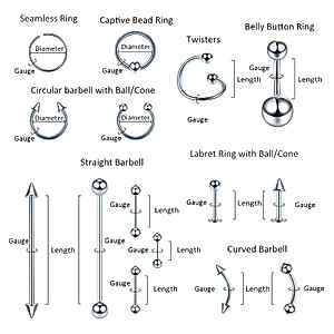 Oveta 150PCS Body Piercing Jewelry Lot 14G 16G 20G Stainless Steel Nose Lip Tongue Cartilage Tragus Eyebrow Industrial Barbell Belly Button Rings Piercing Kit Jewelry (Silver)