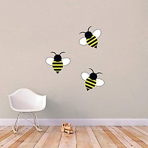 Bumble Bees Wall Decals, Sticker Decal for Nursery, Kids Room, Bedroom - Bumble Bees Printed Wall Decal Set | Small | Pick Your Sticker Size