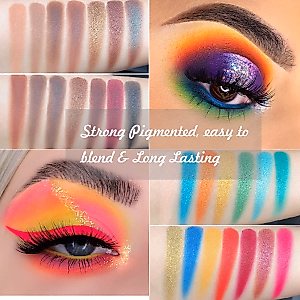 Gorgeous Me Make Up Palette Eye Shadow 63 Colors Eyeshadow Pallet Pigmented Matte Shimmers Metallic Blendable Waterproof with Makeup Brush and Powder Blender