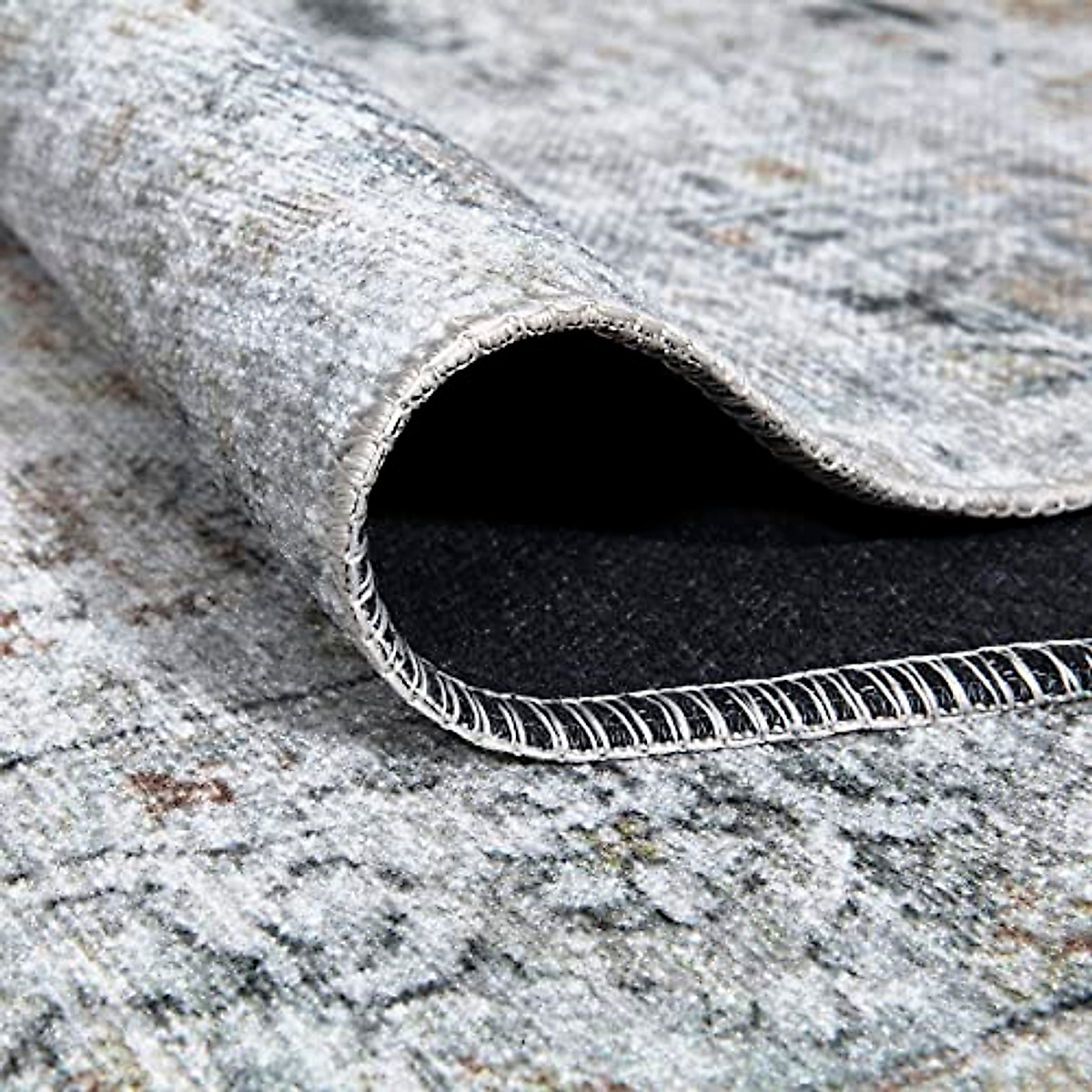 Bloom Rugs Caria Washable Non-Slip 3x5 Rug - Ivory/Gray/Caramel Traditional Persian Area Rug for Living Room, Bedroom, Dining Room, and Kitchen - Exact Size: 3' x 5'