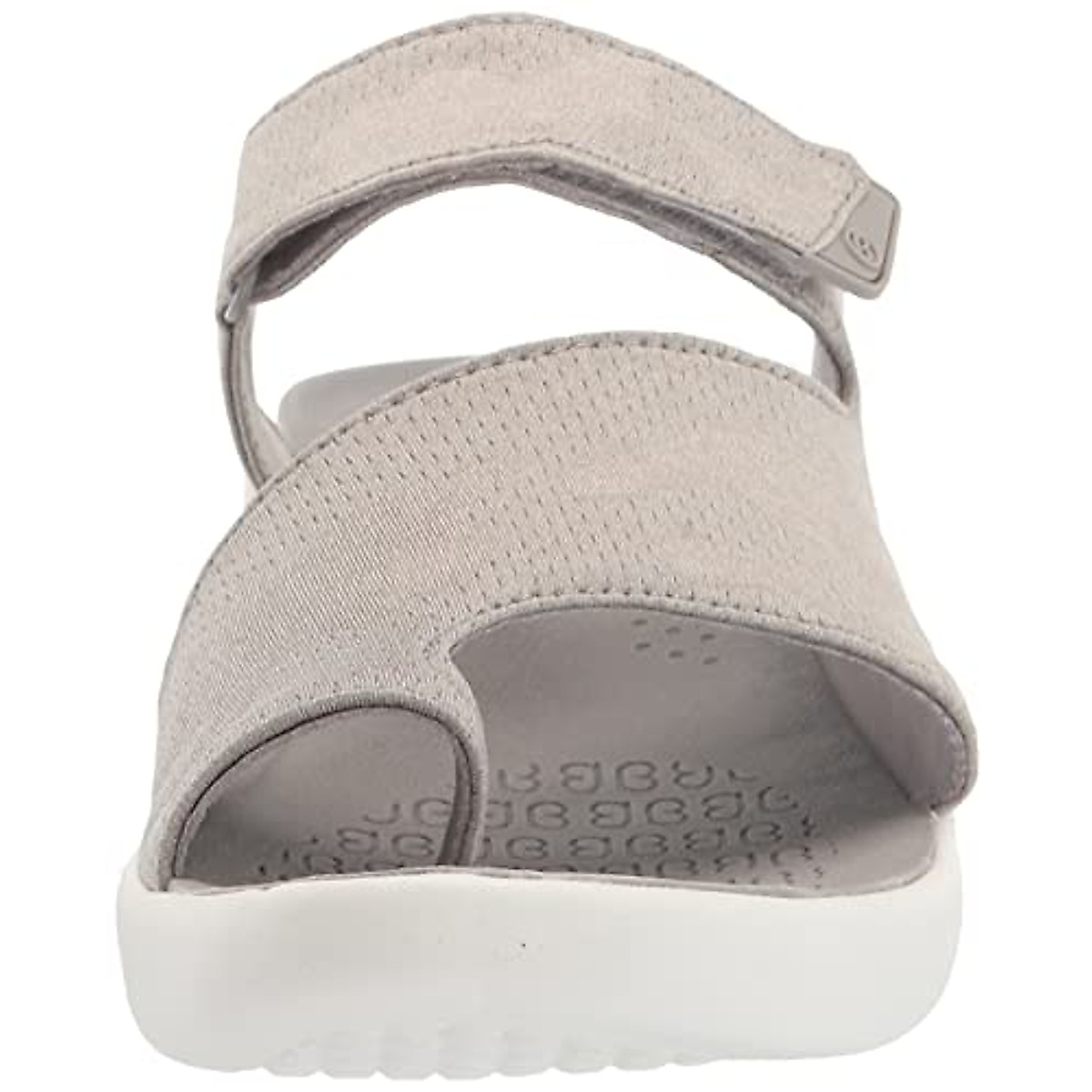 BZees Womens Carry On Slide Sandal Silver Smoke Camo Print 7.5 M