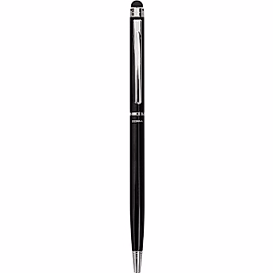 ZEBRA PEN 33111 Zebra StylusPen Twist Retractable Ballpoint Pen, Fine Point, 0.7mm, Black Ink, Black Barrel, 1-Count
