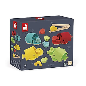 Janod - Whale Color-Sorting Game - 17-Piece Set - 2 Years + J08276