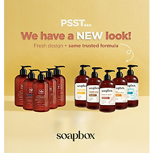 Soapbox Liquid Hand Soap, Coconut Milk & Sandalwood, Gentle & Moisturizing Hand Wash for Kitchen and Bathroom, Vegan & Cruelty Free Scented Hand Soap 12 Ounce Pump Bottles (Pack of 3)