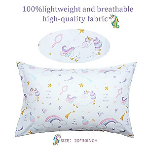 Suyfhdc Toddler Pillowcase for Girls,Standard Size Pillowcases-Kids Toddler Pillow Cover 20 X 30 Inch Soft Pillow Cover for Child-1 Piece Kids Bedding Pillowcase