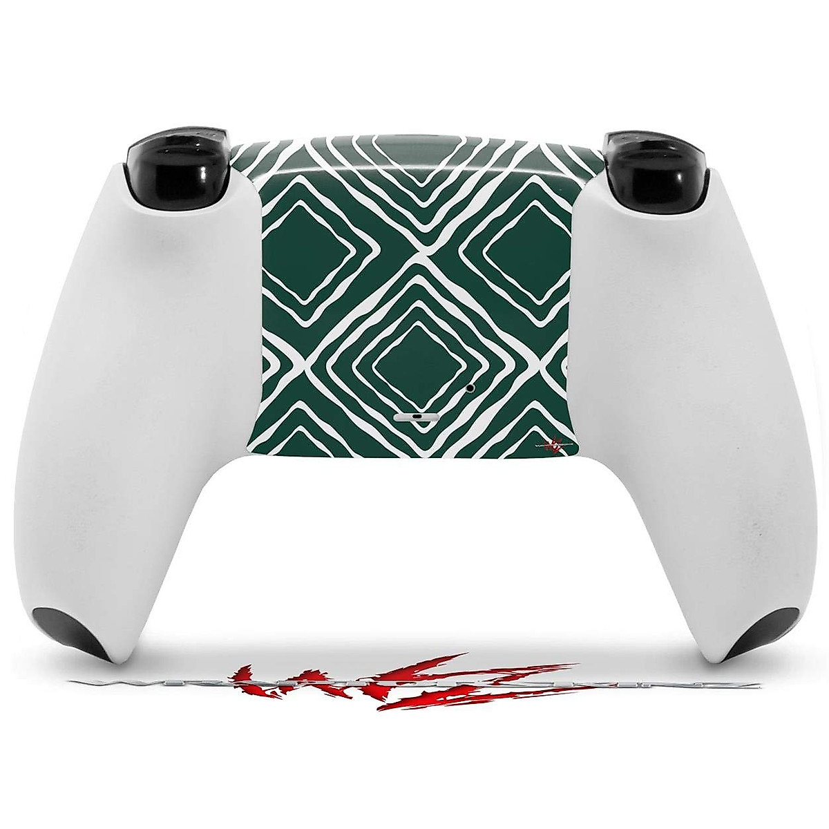 WraptorSkinz Skin Wrap compatible with Sony PS5 DualSense Controller Wavey Hunter Green (CONTROLLER NOT INCLUDED)