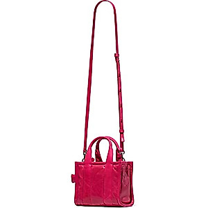 Marc Jacobs The Crinkle Leather Micro Tote Magenta One Size