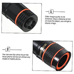 Hemobllo 5 Sets Universal Monocular Travel Microscope with for Cellphone Moment On X Camera Smart Zoom Univeral Smartphones Lens Games Mobile Long-Focus Pocket Telescope