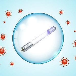 lumenivo G4T5 UVC Light Bulb Replacement 4 Watts Germicidal UV Light - G5 Miniature Bi-Pin - T5 UVC Lamp Replacement - 2 Pack