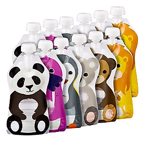 Squooshi Toddler Food Pouch Maker/Filler + 12 Large 5 oz Pouches/The Filling Station for Baby Food and Toddler Snack Pouches