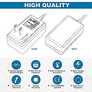 PwrON 6.6 FT Long 9V AC to DC Power Adapter Charger Replacement for Brother P-Touch Adaptor AD-24 AD-24ES-US AD-60 4809513003CT