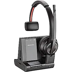 Plantronics Savi 8200 Series Wireless Dect Headset System, Black