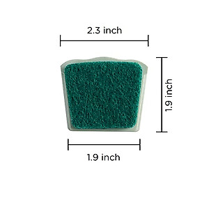 CQT BladeBrush Knife and Cutlery Cleaner Brush Bristle Scrub Kitchen Washing Non-Slip ,B002-1 Changeable Scrub Head and Scouring Pad (Green)