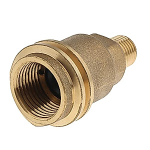 Seihao 2 Pcs 5042 QCC1/Type 1 Nut Propane Gas Fitting Adapter with 1/4 Inch Male Pipe Thread, Brass Propane Quick Connect Fittings for RV Camper, Cylinder, BBQ Gas Grill, BuddyHeater