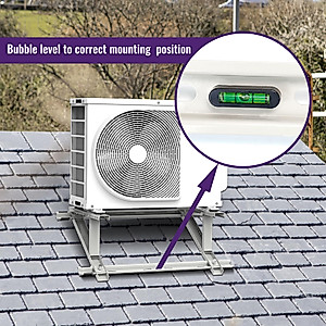 Mxclimate Roof Mounting Air Conditioner Bracket,Rooftop Support Bracket for Out Ductless Mini Split Condenser Heat Pumps & HVAC Systems,Universal,24000 Btu AC Units,Heavy Duty Support up to 330 Lbs