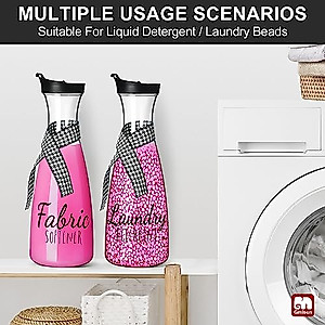 GMISUN 3 Pack 56oz Laundry Detergent Dispenser for Laundry Room Decor, Laundry Soap Dispenser for Laundry Organization and Storage, Liquid Laundry Detergent for Fabric Softener, Bleach, Powder, Beads