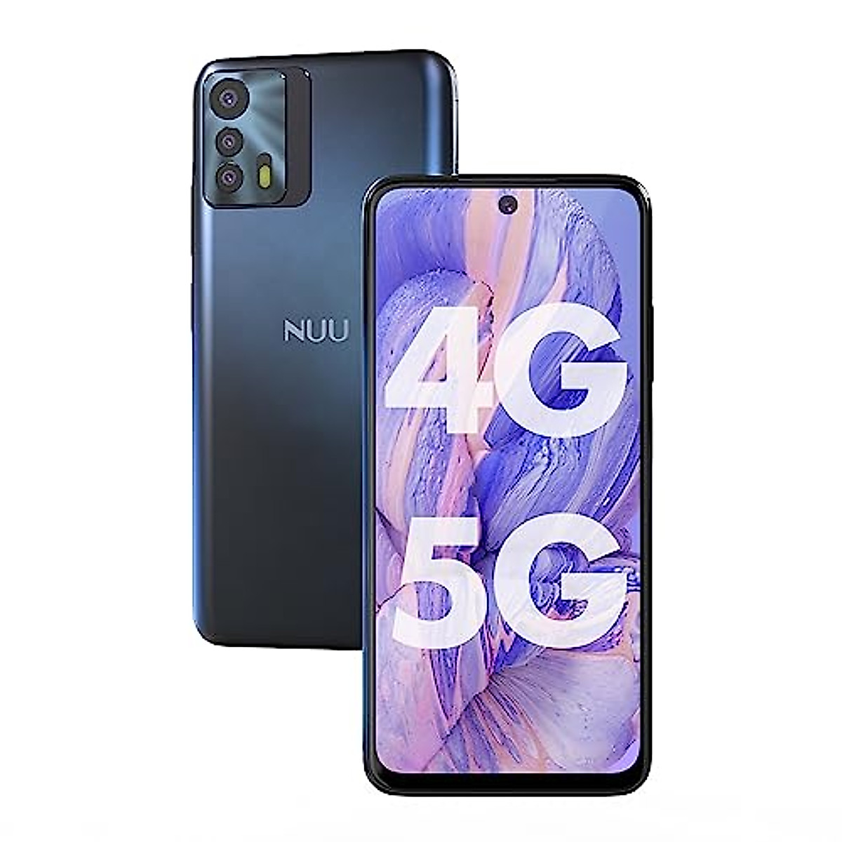 NUU B20 5G | Unlocked Android Smartphone | 6.5” FHD+ Display | 90Hz Refresh Rate | 48MP Triple Camera | 128GB + 8GB RAM | 5000mAh Battery | 18W Fast Charge | Android 12 | Stardust Blue…