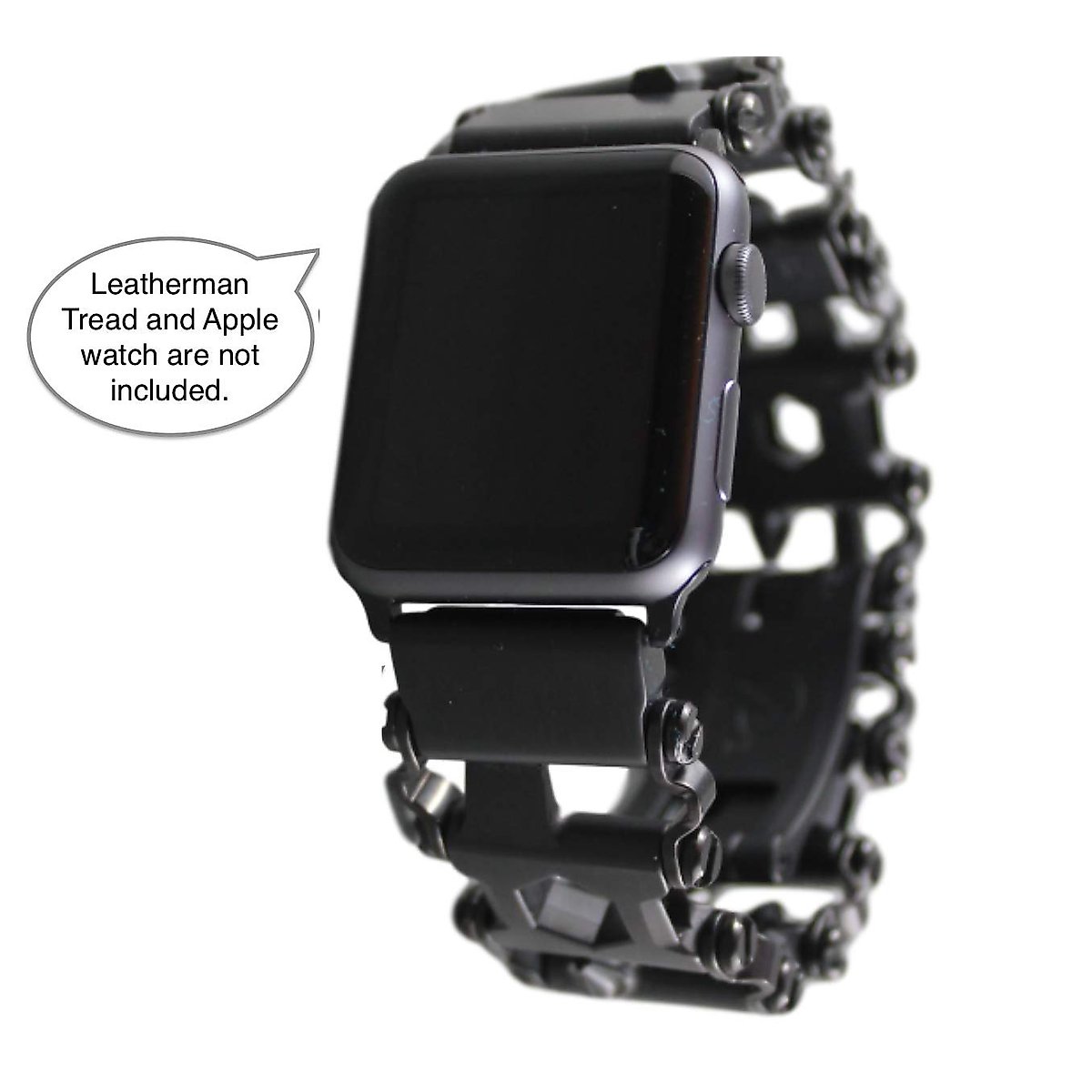 BestTechTool watch adapter compatible with LEATHERMAN TREAD and compatible with GARMIN watch (vivoactive 4/Darth Vader/First Avenger, Black-TREAD LT)