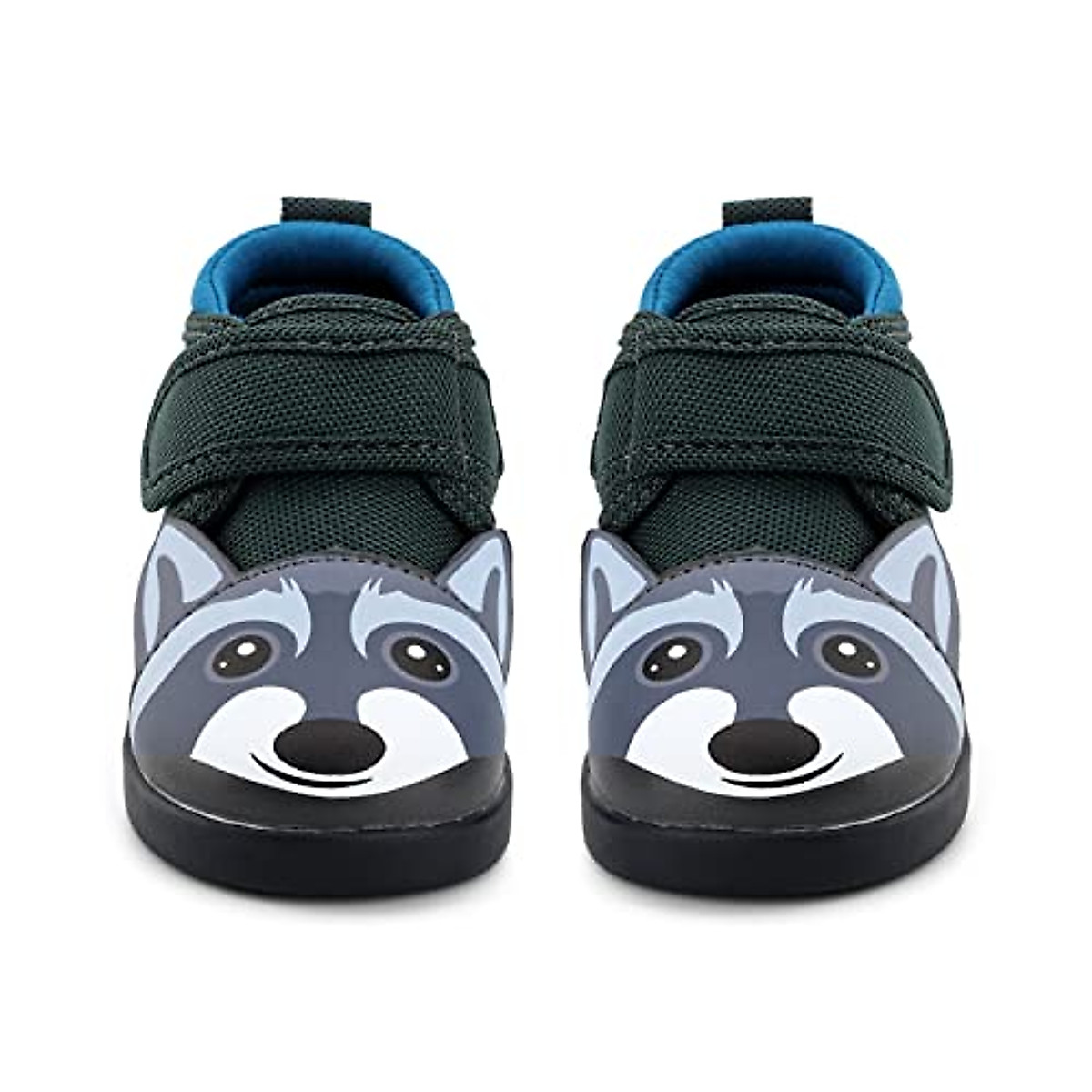 ikiki Squeakerless Shoes for Toddlers/Little Kids (Raccoon, Gray, Size 10)