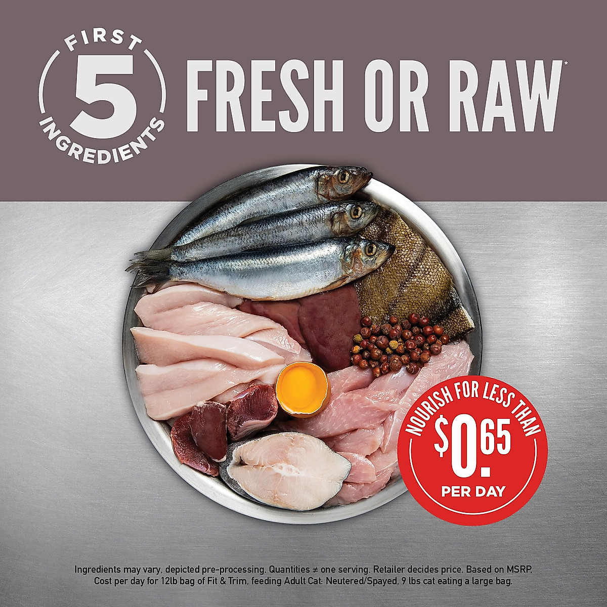 ORIJEN Fit and Trim Dry Cat Food, Grain Free Cat Food for Adult Cats, With WholePrey Ingredients, 4lb