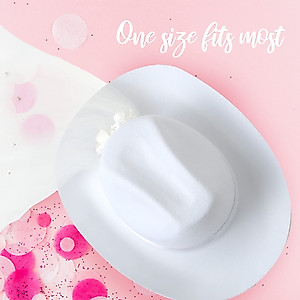 Cowgirl Hats Party Pack | Bride White Cowboy Hat and Black Hats | Women's Bachelorette Party (black, 12 pack)