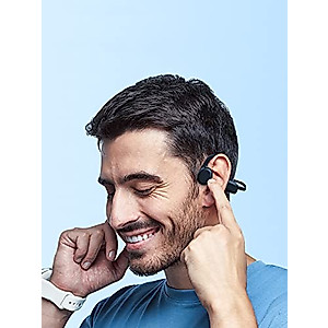 Gorbiller Bone Conduction Headphones,Open Ear Bluetooth Wireless Headphones with Microphone,Noise Canceling Sweatproof Ultralight Workout Headphones for Running,Working,Cycling,Driving,Gym (Black)