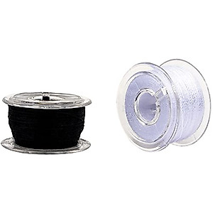 Singer Bobbins Class 15 Threaded Notion, Black, White