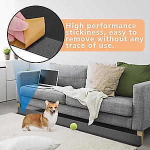 Toy Blocker, PVC Under Sofa Toy Blocker Cuttable Under Couch Blocker, Self-Adhesive Gap Bumper Under Sofa,Toy Blocker Avoid Things Sliding Under Furniture