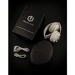 PowerLocus P3 Wireless Bluetooth Headphones Over-Ear, [40h Playtime, Bluetooth 5.0] Foldable Stereo Wireless/Wired Headphone Over Ear with Mic Deep Bass Headset for iOS/Android/Laptop/PC/TV - White